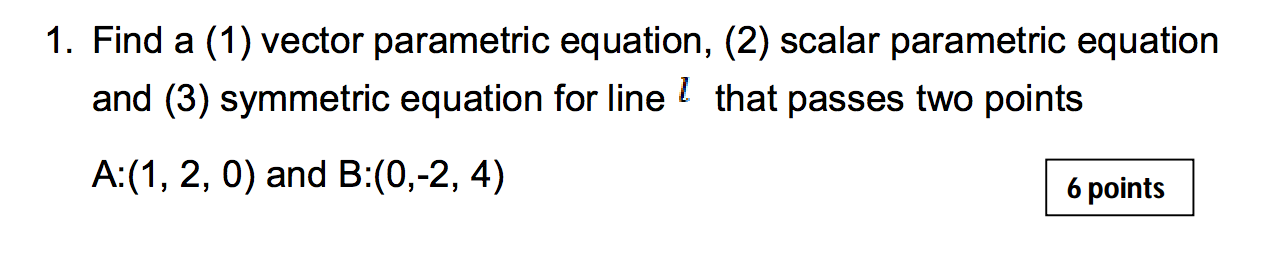 Vector Parametric Equation Calculator Equation Of A Line
