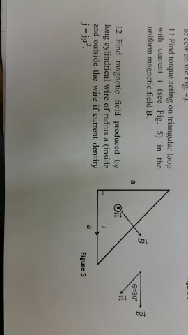 Solved Find torque acting on triangular loop with current I | Chegg.com
