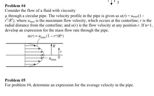 Solved 4. Consider the flow of a fluid with viscosity? | Chegg.com