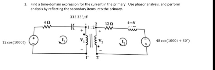 Solved Find a time-domain expression for the current in the | Chegg.com
