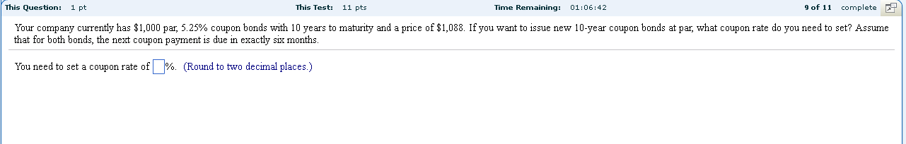 Solved Your company currently has $1,000 par, 5.25% coupon | Chegg.com