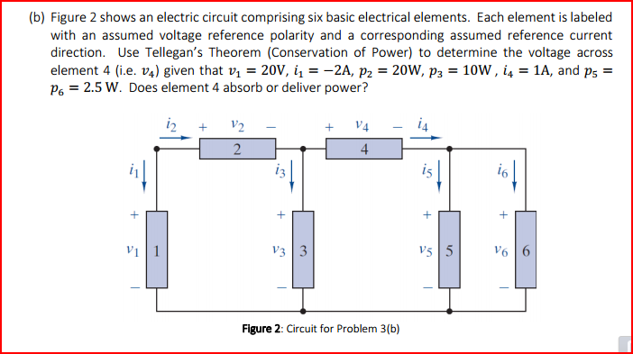Solved (b) Figure 2 shows an electric circuit comprising six | Chegg.com