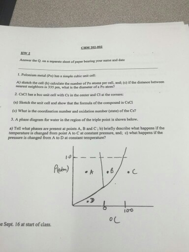Solved Polonium metal (Po) has a simple cubic unit cell: A) | Chegg.com