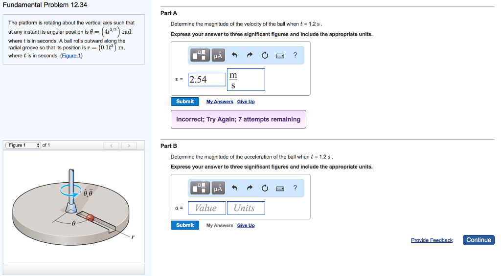 Solved The platform is rotating about the vertical axis such | Chegg.com