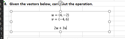 Solved Given the vectors below, carry out the operation. | Chegg.com