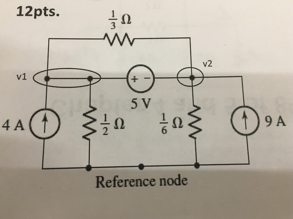 Solved For the circuit of figure below, compute the voltage | Chegg.com