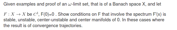 Given examples and proof of an omega-limit set, that | Chegg.com
