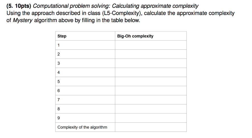 Solved (5. 10pts) Computational problem solving: Calculating | Chegg.com Solved (5. 10pts) Computational problem solving: Calculating | Chegg.com