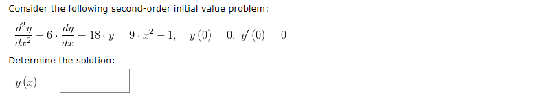 Solved Consider the following second-order initial value | Chegg.com