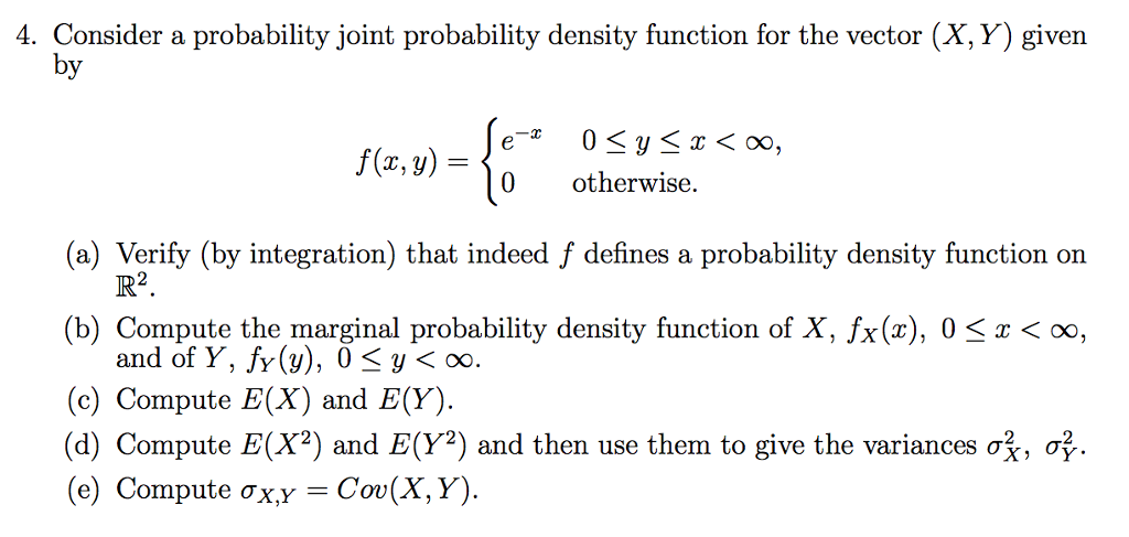 Solved Consider A Probability Joint Probability Density Chegg