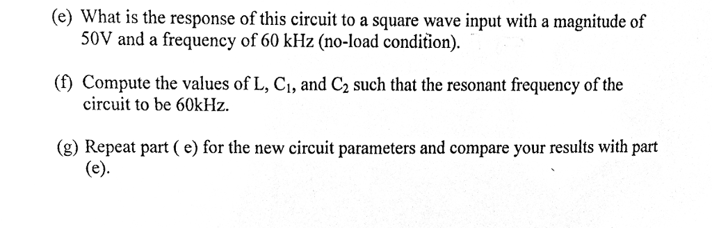 Solved The following circuit shows a CLC filter which is | Chegg.com