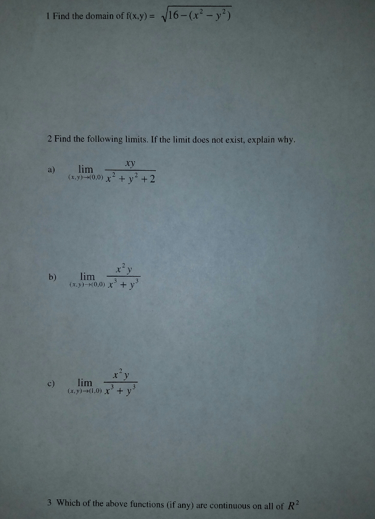Solved Find The Domain Of F x Y Squareroot 16 x 2 Chegg