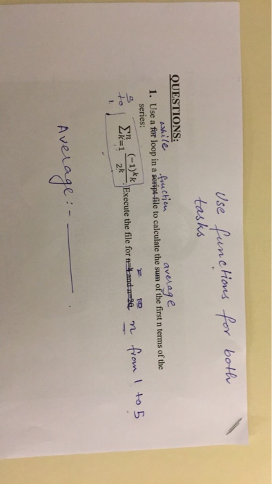 Solved Use A For Loop In A Script File To Calculate The Sum 2048