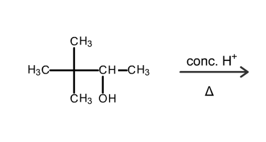 Solved CH3 H3C CH-CH3 CH3 OH Conc. H+ | Chegg.com