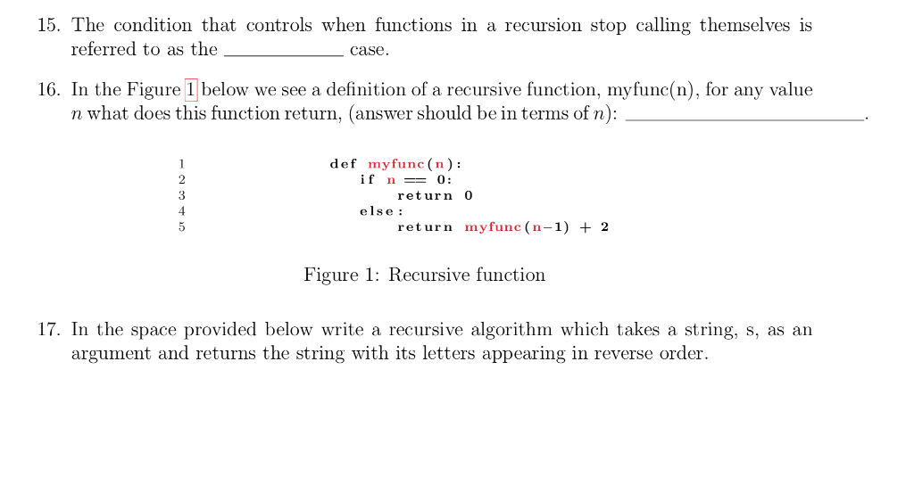 Solved 14. In our text book in Section 11.1.2 a recursive | Chegg.com