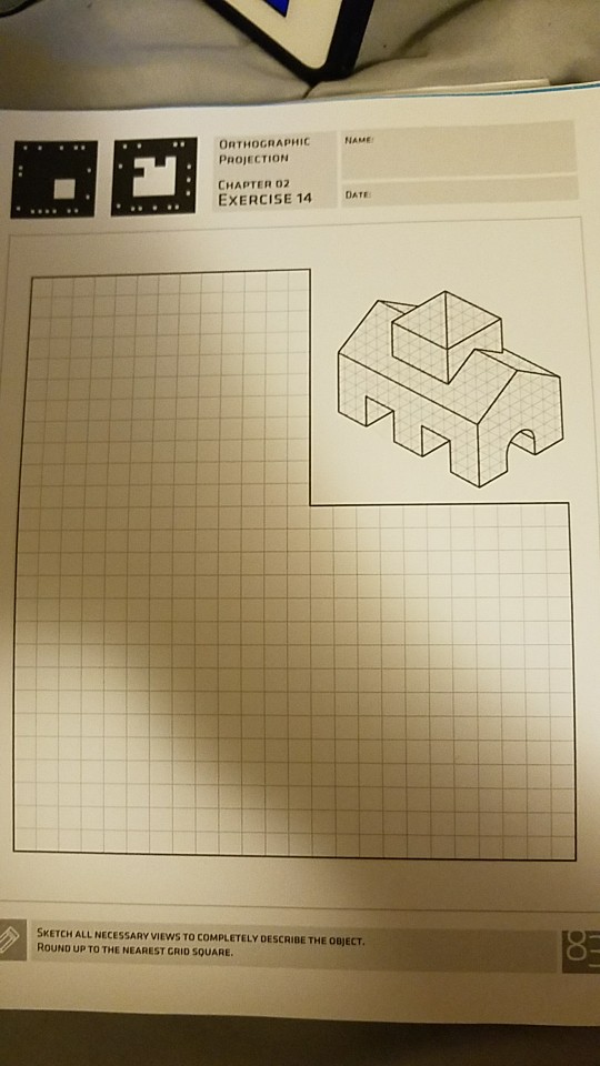 Solved NAME ORTHOGRAPHIC PROJECTION CHAPTER 02 EXERCISE 14 | Chegg.com