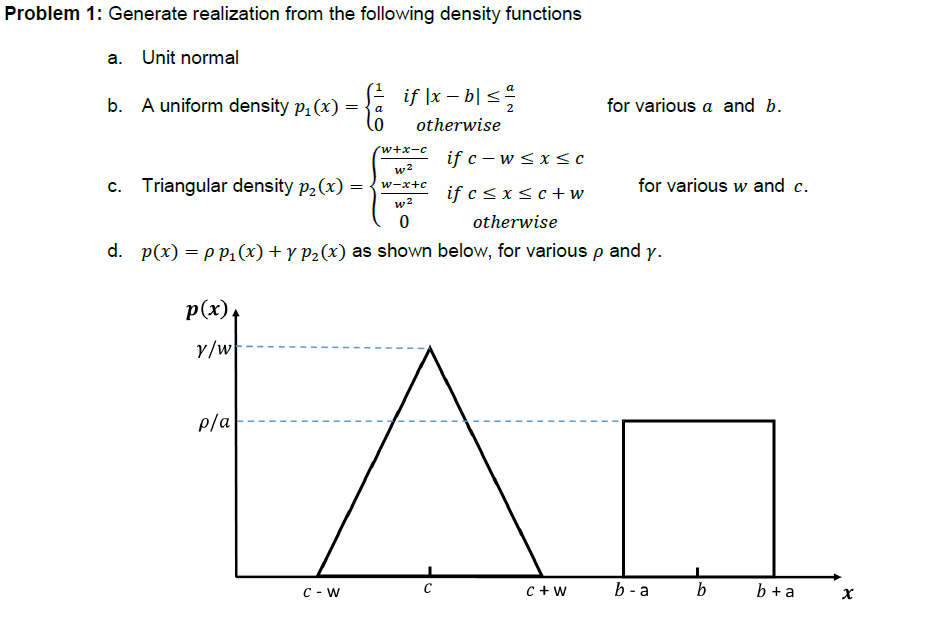 Generate realization from the following density | Chegg.com