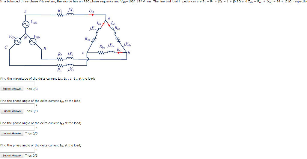 Solved In a balanced three phase Y Δ system, the source has | Chegg.com Solved In a balanced three phase Y Δ system, the source has | Chegg.com
