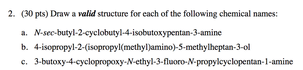 Solved Draw a Valid structue for each of the following | Chegg.com