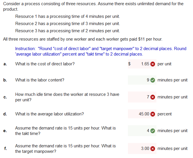 Solved Consider a process consisting of three resources. | Chegg.com