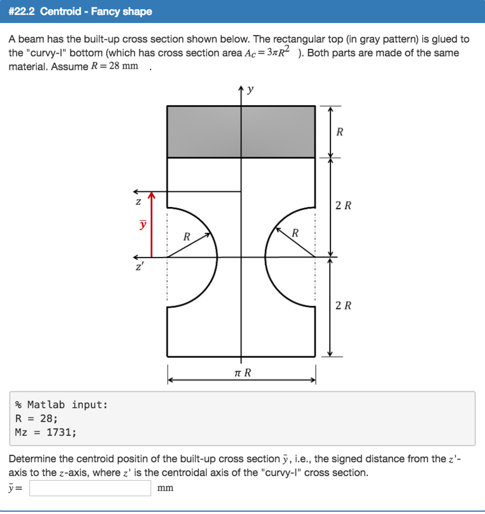 Solved A beam has the built-up cross section shown below. | Chegg.com