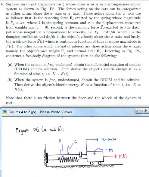 Solved Suppose an object (dynamics cart) whose mass is m is | Chegg.com