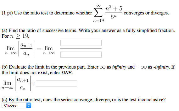 Solved Use the ratio test to determine whether | Chegg.com