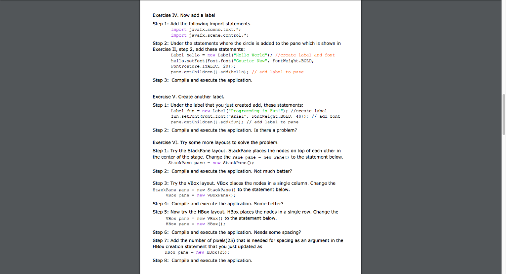 Solved avaFX Tutorial Screen Design and Events Activity | Chegg.com