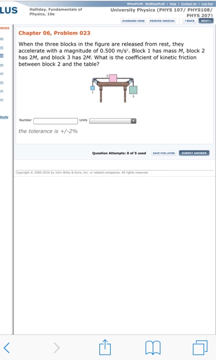 Solved When the three blocks in the figure are released from | Chegg.com