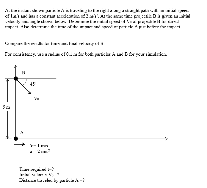 Solved At the instant shown particle A is traveling to the | Chegg.com