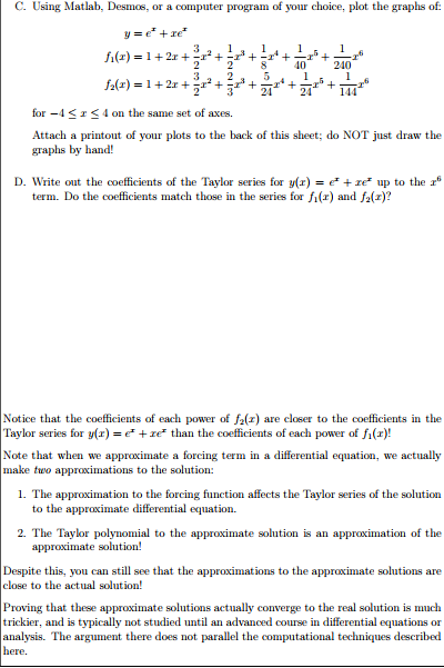 Solved Problem 3: (Approximating a forcing function with a | Chegg.com
