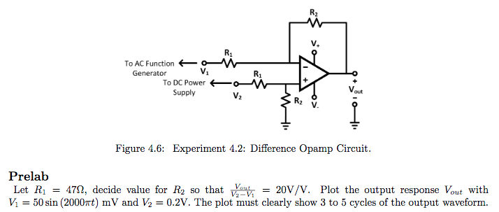 Solved V. R1 ← To AC Function Generator V1 To DC Power-o- R1 | Chegg.com