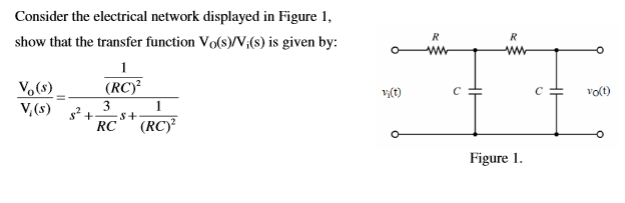 Solved Consider the electrical network displayed in Figure | Chegg.com