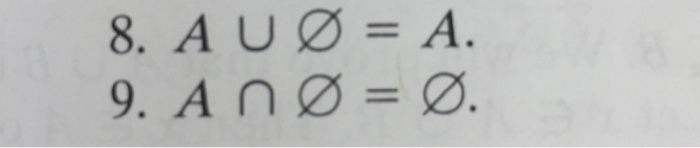 Solved Prove the following: A union phi = A. A | Chegg.com