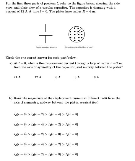 Solved For the first three parts of problem 5, refer to the | Chegg.com