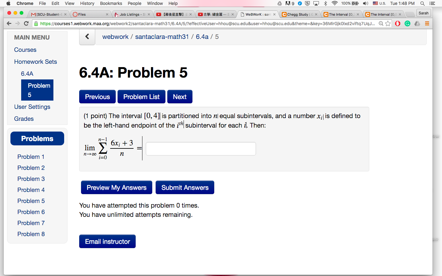 Solved Chrome File Edit View History Bookmarks People Window | Chegg.com