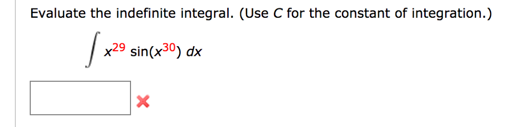 Solved Evaluate the indefinite integral. (Use C for the | Chegg.com