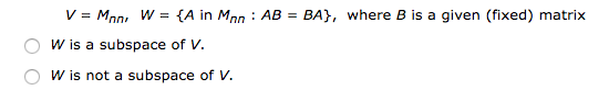 Solved Let V Be A Vector Space And Let W Be A Nonempty 