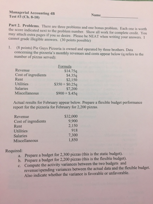 Solved There are three problems and one bonus problem. Each | Chegg.com