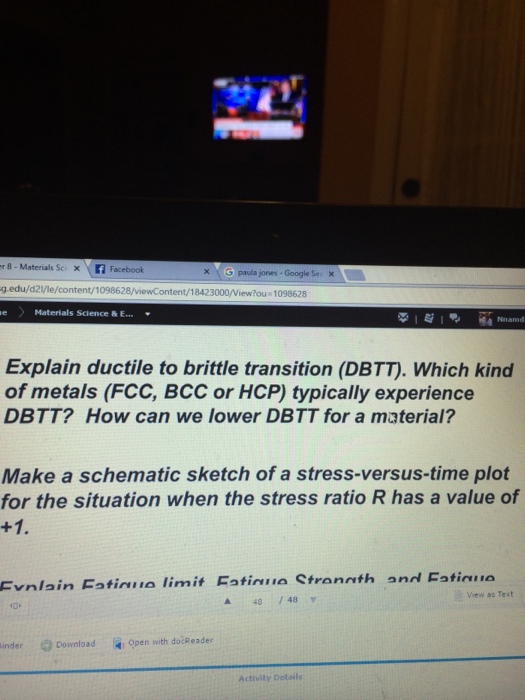 Solved Explain ductile to brittle transition (DBTT). Which | Chegg.com