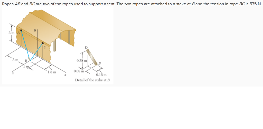 Solved Ropes AB and BC are two of the ropes used to support | Chegg.com