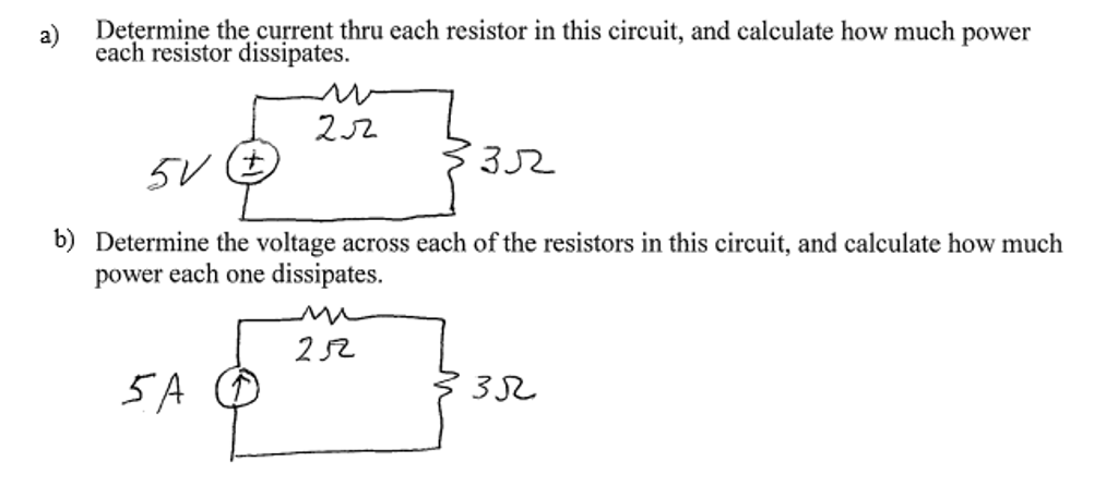 Solved Determine The Current Thru Each Resistor In This