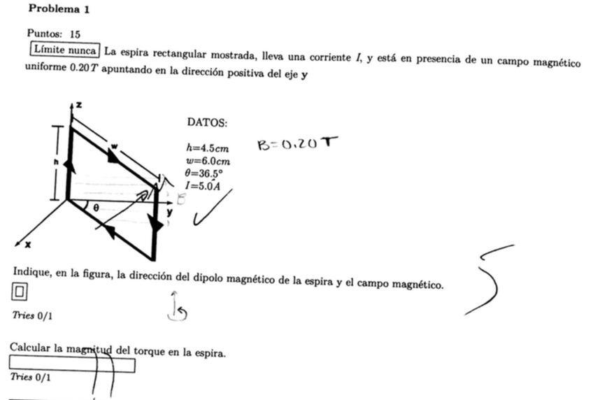 Solved the rectangular loop shown, carries a current I, and | Chegg.com