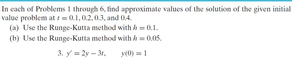 Solved Find Approximate Values Of The Solution Of The Given