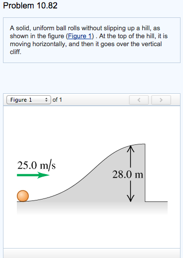 Solved A solid , uniform ball rolls without slipping up a | Chegg.com