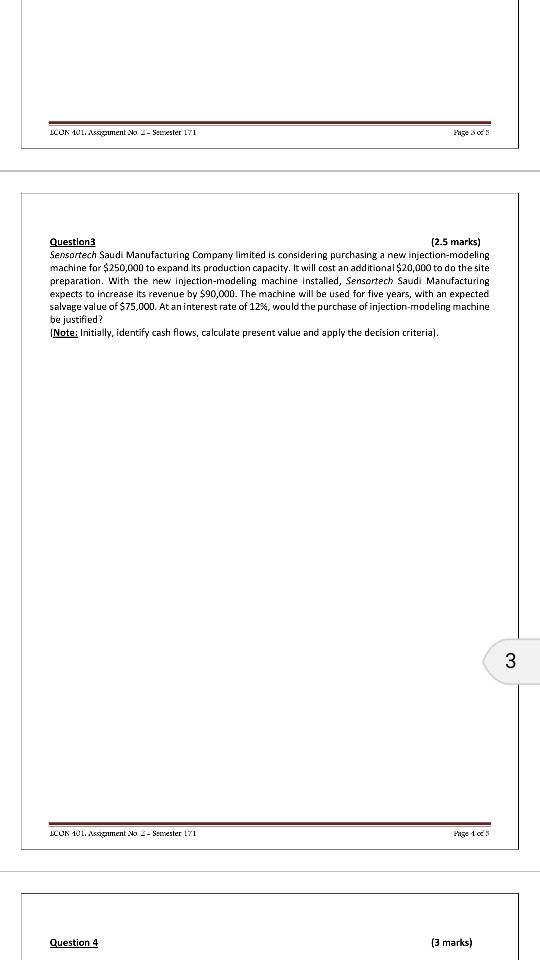 Solved Sensortech Saudi Manufacturing Company limited is | Chegg.com