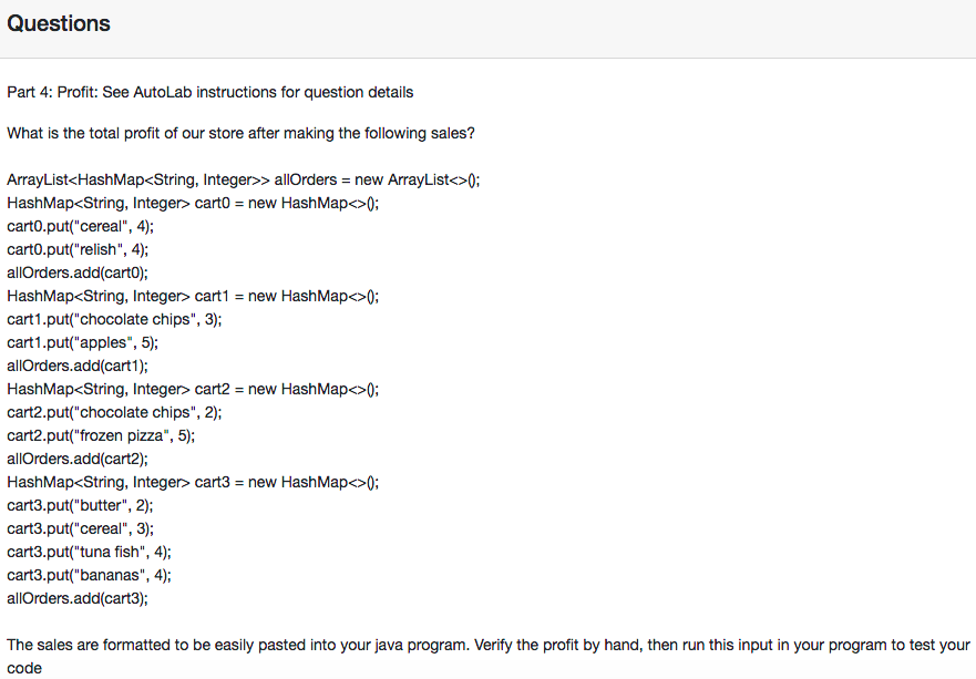 Solved Can I get the autolab instructions and the part 4 | Chegg.com