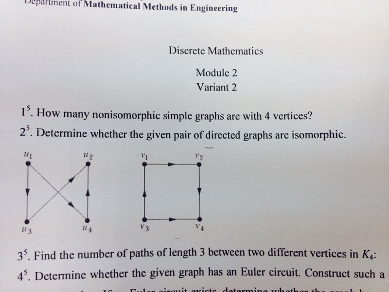 Solved How Many Nonisomorphic Simple Graphs Are With 4 