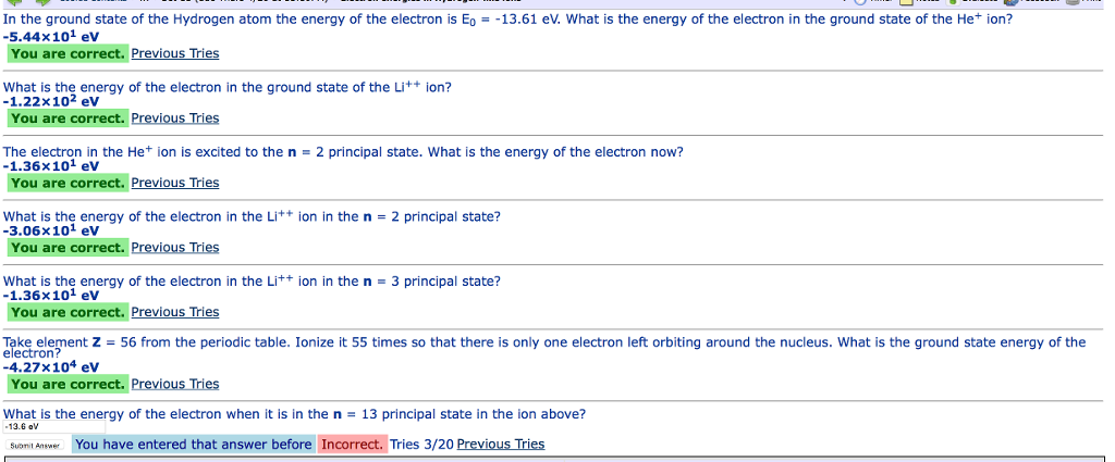 Solved In The Ground State Of The Hydrogen Atom The Energy