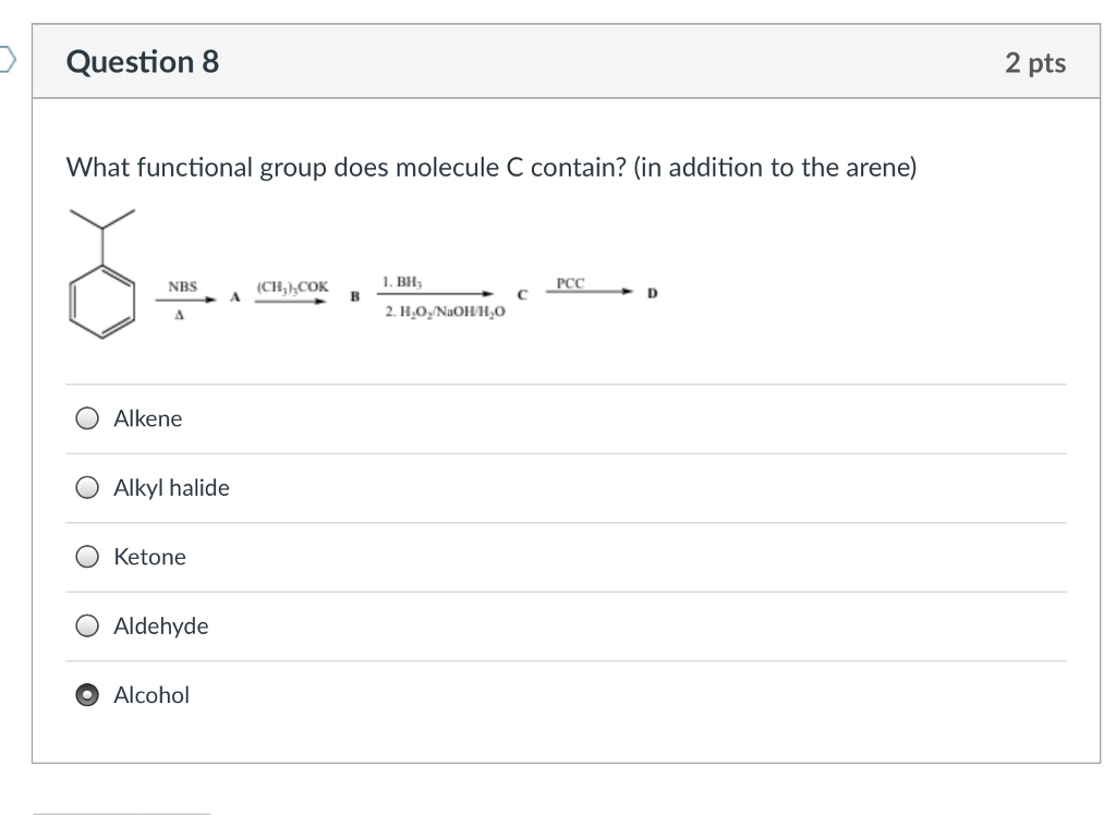 Solved Question 8 2 pts What functional group does molecule | Chegg.com